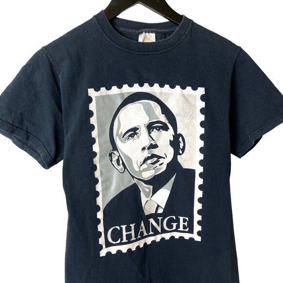 Vintage | Tops | 208 Vintage Y2k Obama T Shirt Gray Small S President ...